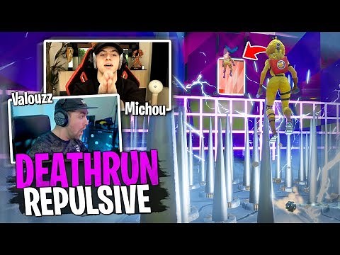 We're going crazy on this Repulsive Deathrun with Michou on Fortnite Creative! (It's really tough)