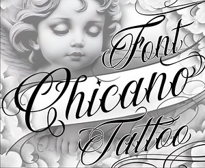 Chicano Tattoo Font – Gangster Script, Swoosh lettering, Blackletter Calligraphy Font for Tattoo Designs - Etsy