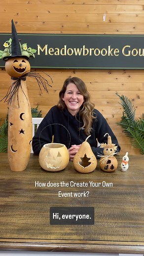 1.1K views · 79 reactions | Learn all about how our Fall Create Your Own classes work here at Meadowbrooke! Make your own fall gourd designs with our expert crafters. Bring your friends and family, snacks, BYOB, and enjoy a good time. No artistic talents are required. You can register on our website now! #mbgourds #gourds #homedecor #fallactivities #diy | Meadowbrooke Gourds, Inc. | Facebook