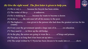 Grade 9 English, Review Exercises 2 (Page - 19) (G9EN-Episode 26) | Myanmar Basic Education Home