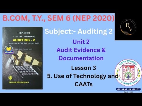 Bcom TY Sem 6 NEP 2020 Auditing 2 Unit 2 Audit Evidence & Documentation Lesson 3/Gujarat University