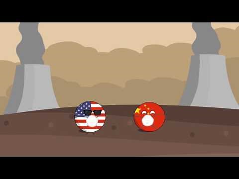 Countryball animation: global warming