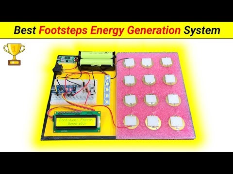 How to make Footsteps Power Generation System using Arduino || Best Science Project 