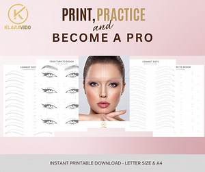 Brow Mapping & Design Practice Sheets | Advanced Eyebrow Training Templates | Printable Workbook to Become a Pro | Instant Download - Etsy