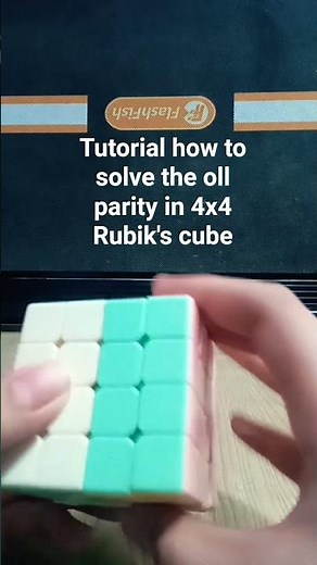 how to solve the oll parity#4x4#tutorial#rubikscube