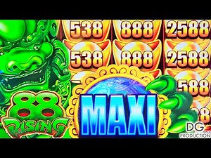 😲NEW😲 WE GOT THE MAXI ON RISING 88 EMERALD GUARDIAN BIG WIN CASINO SLOT MACHINE AZURE DRAGON AGS