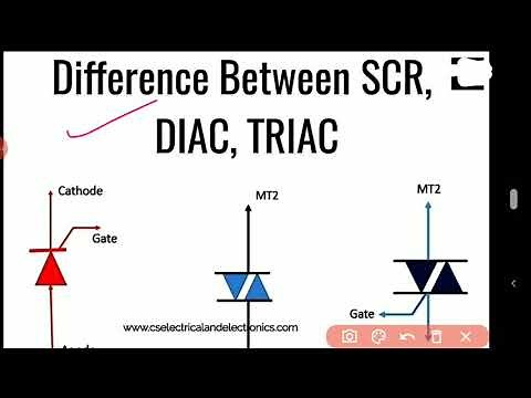 Difference between SCR, DIAC & TRIAC | SCR vs DIAC vs TRIAC