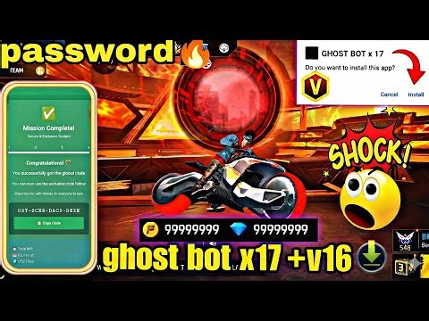 How To Download GHOST BOT x17 + v17 ni password 🔑 free fire🔥ghost bot x16 download in free fire🔥apk