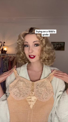 Trying on a 1930’s Girdle for the First Time
