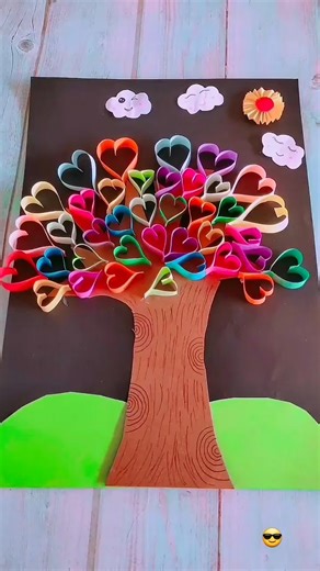 Hand made paper Tree awesome art #art #handmade