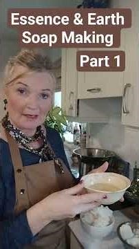 Making cold pressed soap with natural colourant from chamomile & peppermint infusion