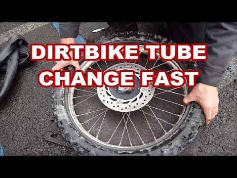 How to replace a dirt bike tire tube (trail side style) motorcycle inner tube