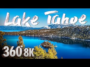 8K 360° VR Relaxation: Flying above California - Lake Tahoe to Joshua Tree | Meditation Oculus Quest