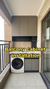 Balcony cabinet installation. #aleadhome #highendcustom #highendprojects #cabinet #cabinets #customkitchencabinets #balcony #cabinetdesign #interiordesign #kitchenrenovation #storagesolutions #furnituredesign #diy #love #art | Alead Kitchen & Wardrobe Custom
