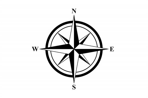Basic Compass Rose, an Object Graphic by Krafti Lab