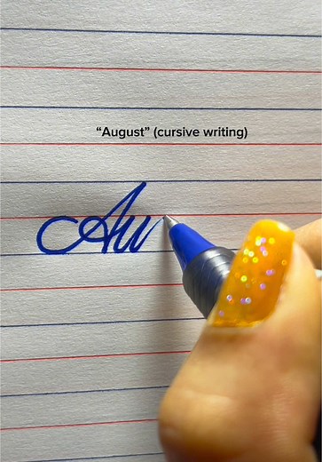 Learn Cursive Writing: August Part 8 Tutorial