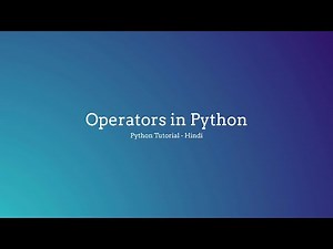 5. Operators in Python