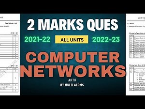 2 Marks Question PYQ | Computer Network Short Questions | 2022-23 and 2021-22 | Aktu Exams | CN Aktu