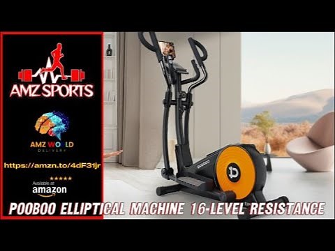 Overview pooboo Elliptical Machine, Elliptical Machines, 16-Level Resistance, Hyper-Quiet, Amazon