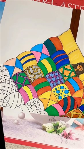 Patch Work Quilt Drawing | Multicolour Pattern Art | Easy School Project Shorts