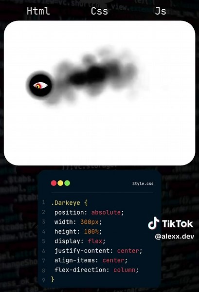 Programación | Dark Eye Html, Css y Javascript #programacion #dev #html #code #dark #eye #ojo #developer #programming