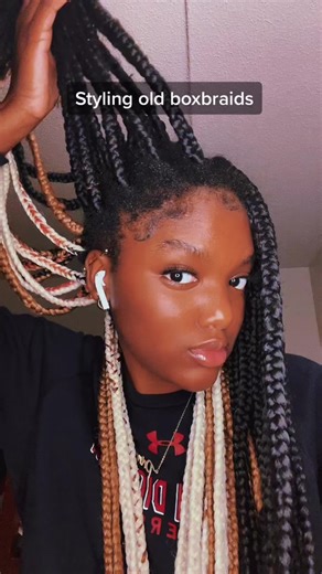 Styling Old Braids with Scarf Tutorial | Box Braid Hairstyles