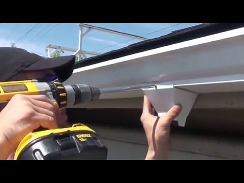 K Funnel aluminum gutter Installation