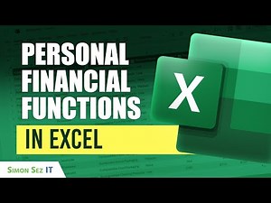 Personal Financial Functions in Excel - Learn How to Manage Your Money in a Spreadsheet