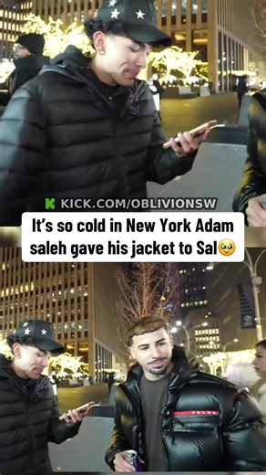 It’s so cold in New York Adam saleh gave his jacket to Sal🥹 #oblivion #adamsaleh #fyp