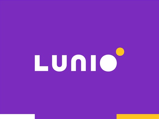 Lunio online advertising data verification word mark logo design