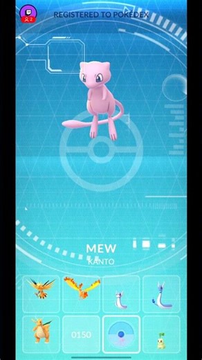 PokeGOThy Caught Mew CP 1387 with a Great Throw 🎯 | Pokémon GO Shorts