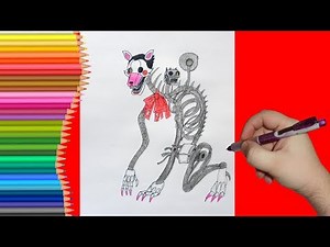 How to draw DrawKill Mangle, FNaF, Как нарисовать Дравкил Мангл, ФНаФ