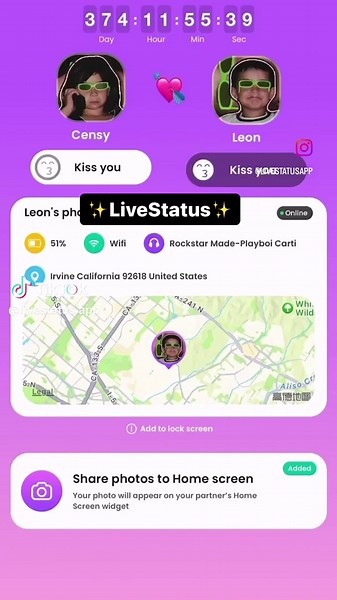 The only app i need for long distance. Livestatus download link in bio #longdistancerelationship #livestatusapp #couple #widgetapp