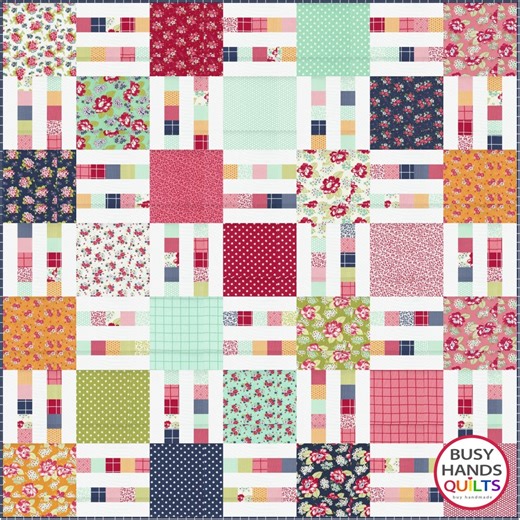 7 Sizes Picket Fence Quilt Pattern, PDF DIGITAL DOWNLOAD, Easy and Quick, Baby Throw Twin Queen King, Layer Cakes or Fqs, Busy Hands Quilts - Etsy