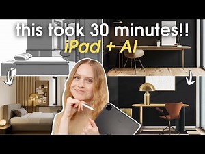 Interior Design on iPad with Procreate + AI | Fast Concept in 30 Minutes