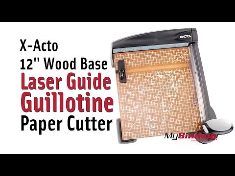 X-Acto 12" Wood Base Laser Guide Guillotine Paper Cutter