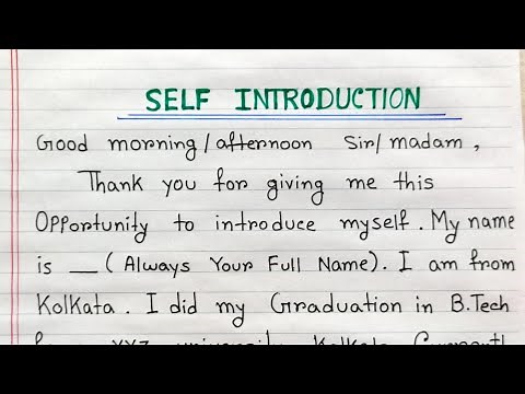 Self introduction for interview | How to introduce yourself |Tell me about yourself interview