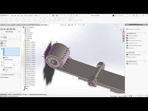 Simulation Study of Leaf Spring in SolidWorks!
