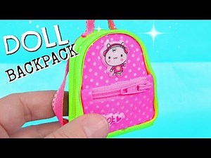 DIY Miniature Backpack with zippers