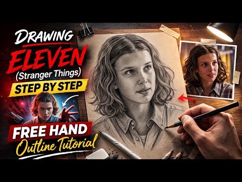 Drawing Eleven (Stranger Things) – Easy Freehand Portrait Tutorial