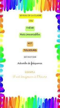 Français Facile - Les mots invariables