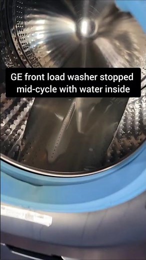 GE Front Load Washer Stopped Mid Cycle with Water Inside #aspecoappliancerepair #washerrepair #diy