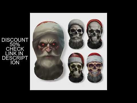 Christmas Series Skull Mask Party Cosplay Santa Claus Elastic Mesh Breathable Full Face Masks Funny