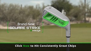 Introducing the brand new Square Strike Wedge! A purpose-built 45° wedge for your short game that puts an end to chunked chips & bladed pitches. Just stroke it straight back and straight through - just like your putter..and watch those scores plummet! FREE Shipping in the U.S.! | Square Strike Wedge Golf | Facebook