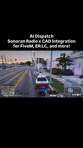 Sonoran Software on Instagram: "It’s happening. AI Dispatcher is now in private community testing. Powered by Sonoran Radio and integrated with the most popular dispatch software for gaming communities. Just radio in: create traffic stops, run plates, update status, and more—hands-free. More sneak peeks and the official release soon…"