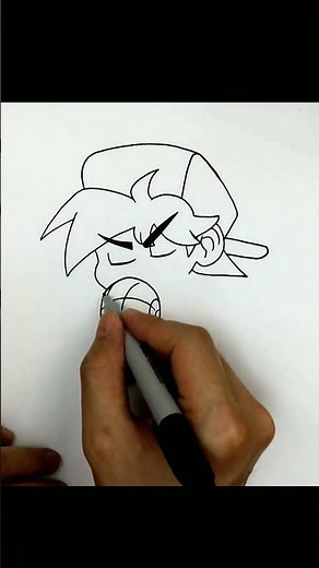How To Draw FNF MOD Character - HD Boyfriend Easy