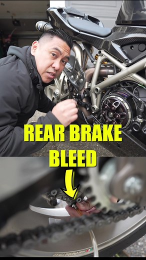 How to Bleed Motorcycle Rear Brakes with Single Sided Swingarm
