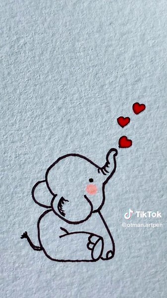 Cute Elephant Drawing Tutorial with Color | Learn to Draw Elephants Step by Step