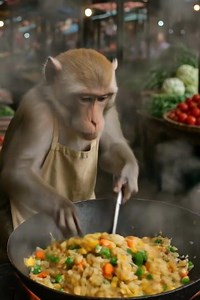 You Won’t Believe How FIRE This Monkey’s Stir-Fry Is 🔥🐒