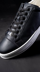 Elegance, reimagined. The Massimo sneakers in premium black leather blend formal sophistication with modern detail. Finished with our signature metal emblem — a subtle mark of distinction. Coming soon to our flagship stores and www.monasterycouture.com.co | Monastery